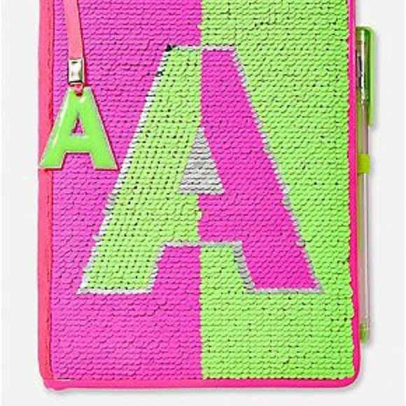 Justice | Other | Justice Neon Flip Sequins Diary Journal Initial O ...